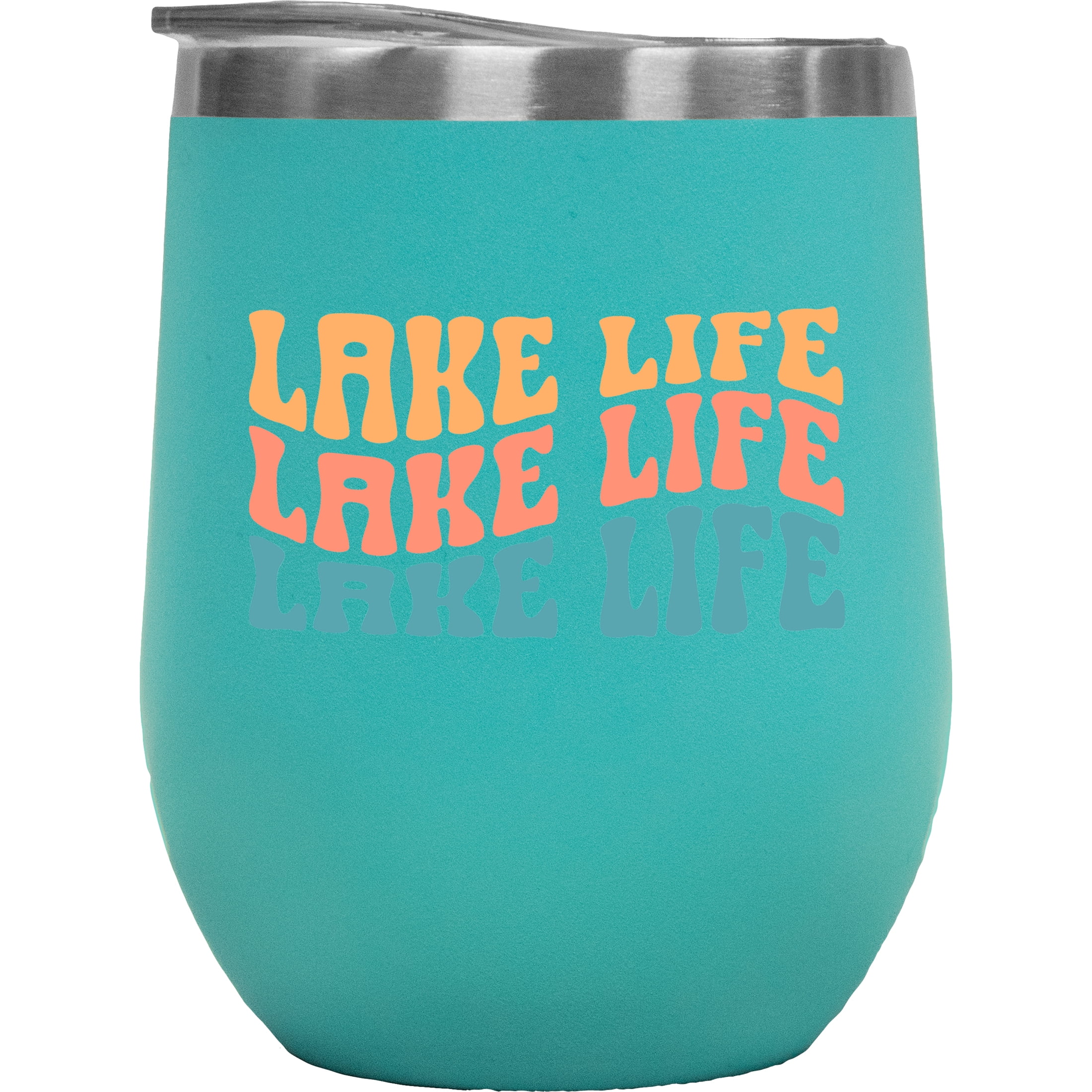 Lake Life, Lakeside Living Themed, Groovy Retro Wavy Text Merch Gift ...