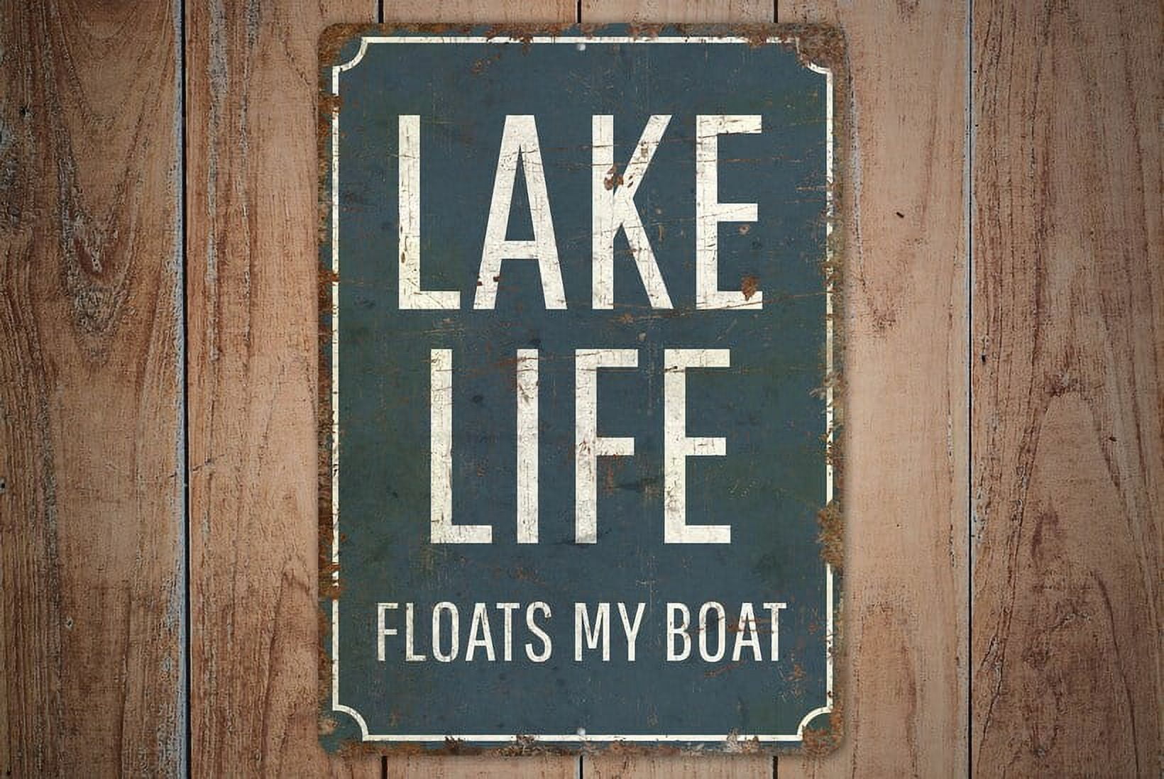 Lake Life Sign Lake Life Decor Lake House Sign Lake House Decor Vintage ...