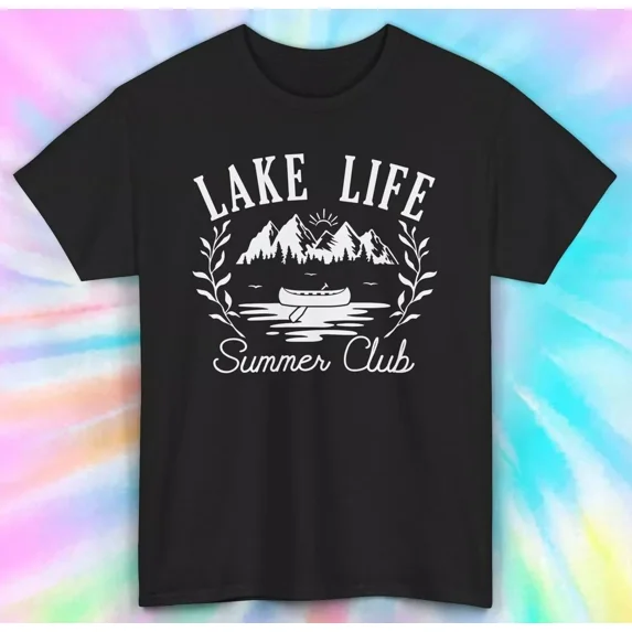 Lake Life Summer Club T-Shirt, Outdoors Canoe Camp - Walmart.com