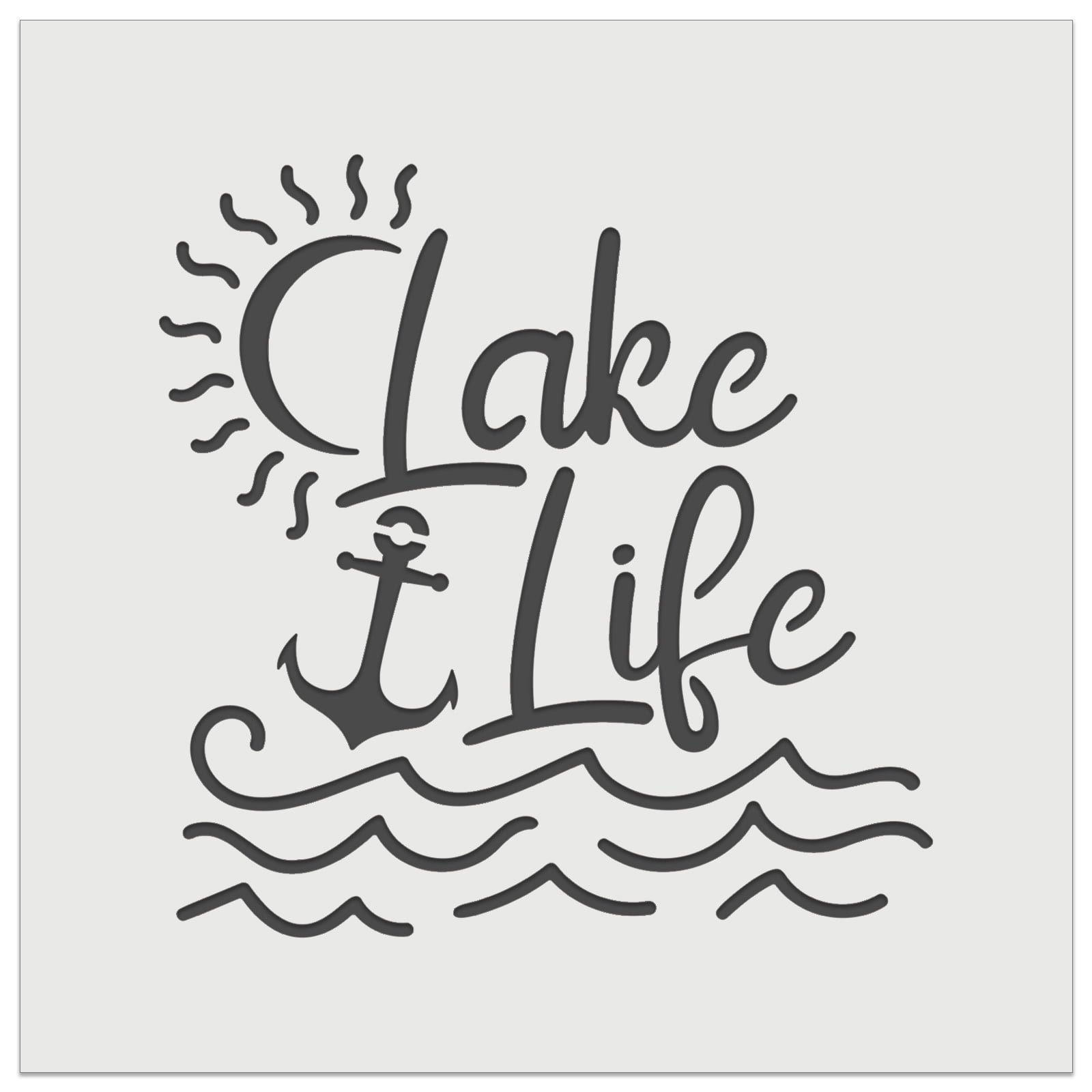 Lake Life with Anchor DIY Cookie Wall Craft Stencil - 3.5 Inch ...