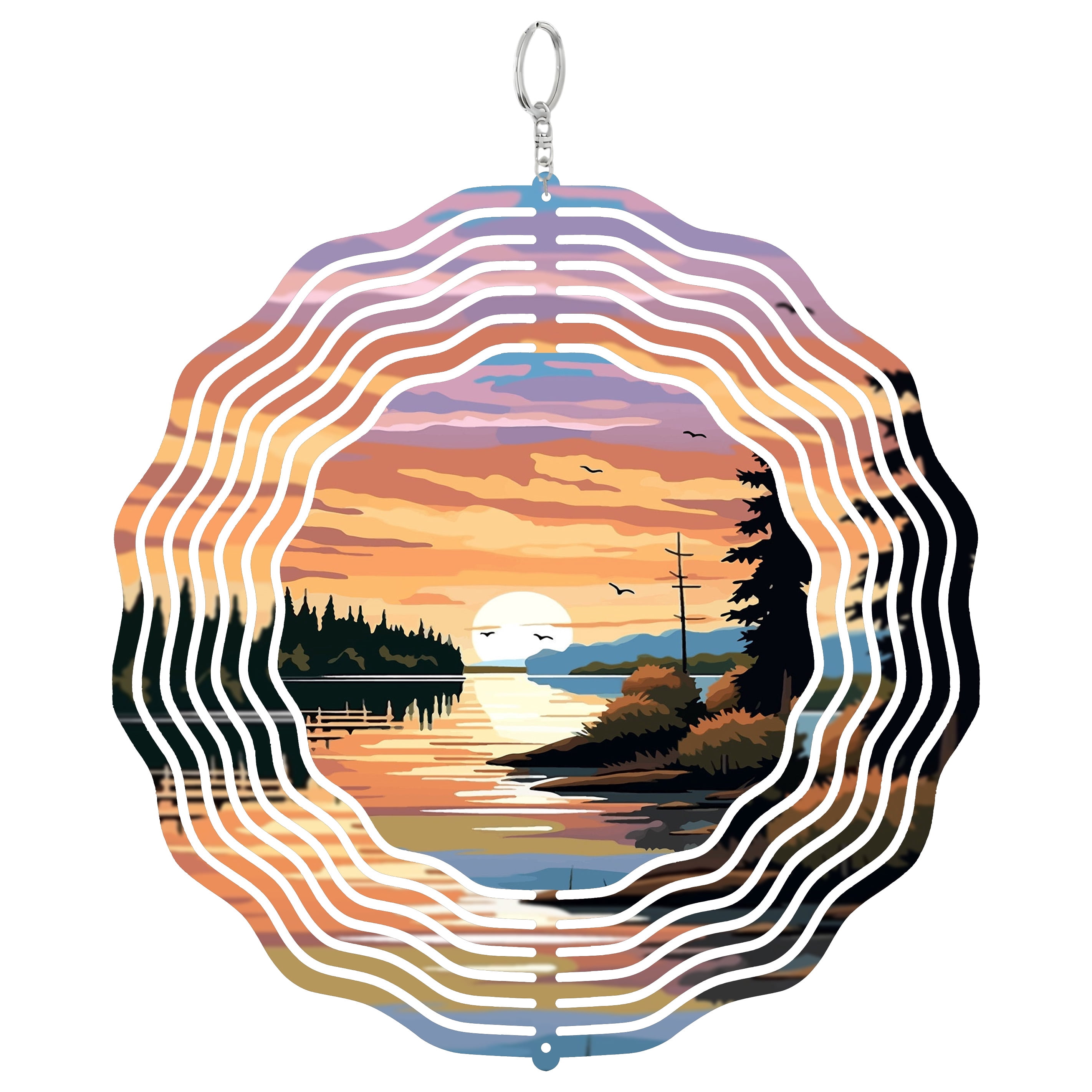 Lake Livingston Texas Fishing 3D Wind Spinner Kinetic Hanging Ornament ...