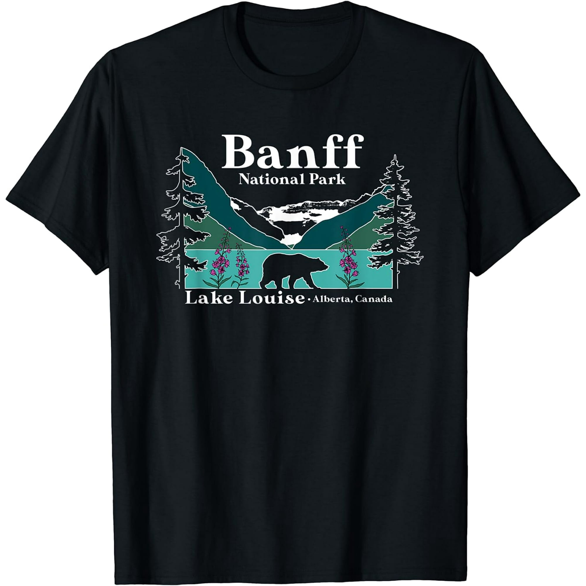 Lake Louise Alberta Banff National Parks Canada Bear T-Shirt - Walmart.com