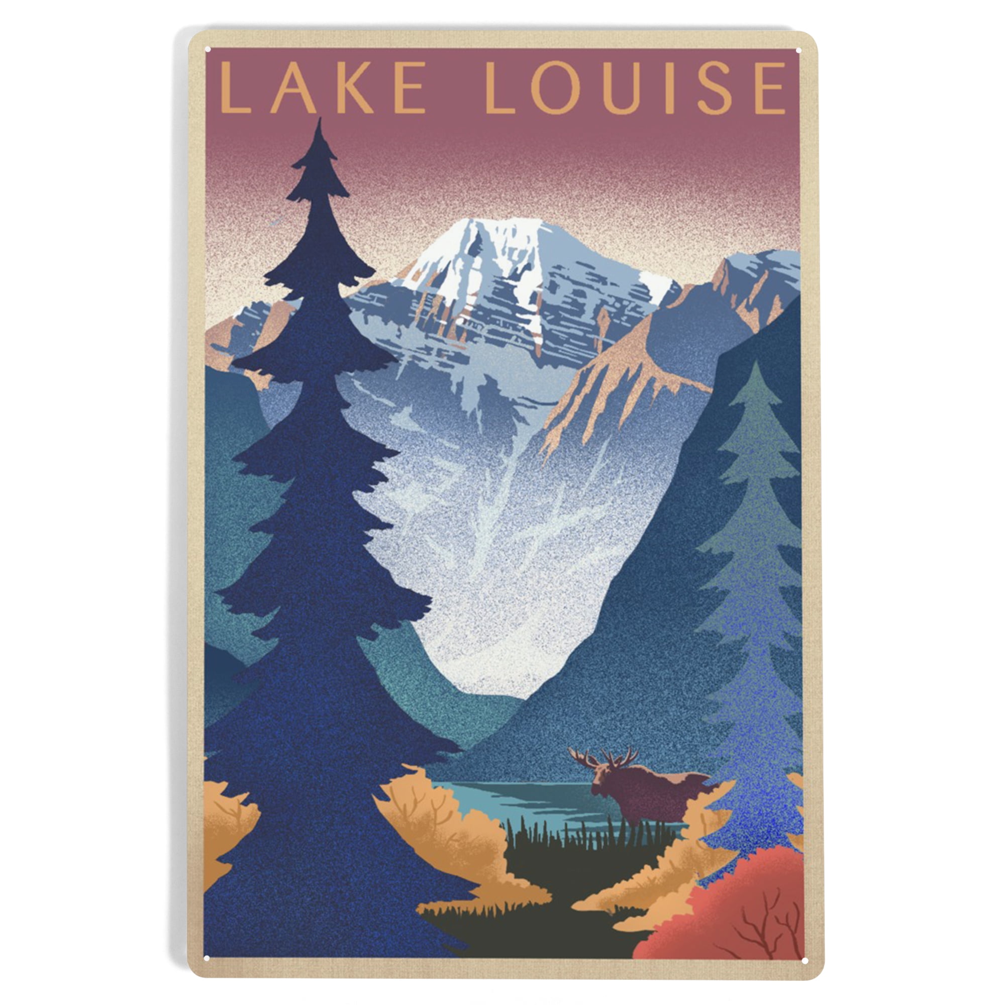 Lake Louise, Canada, Mountain Scene, Lithograph (12x18 Aluminum Art ...