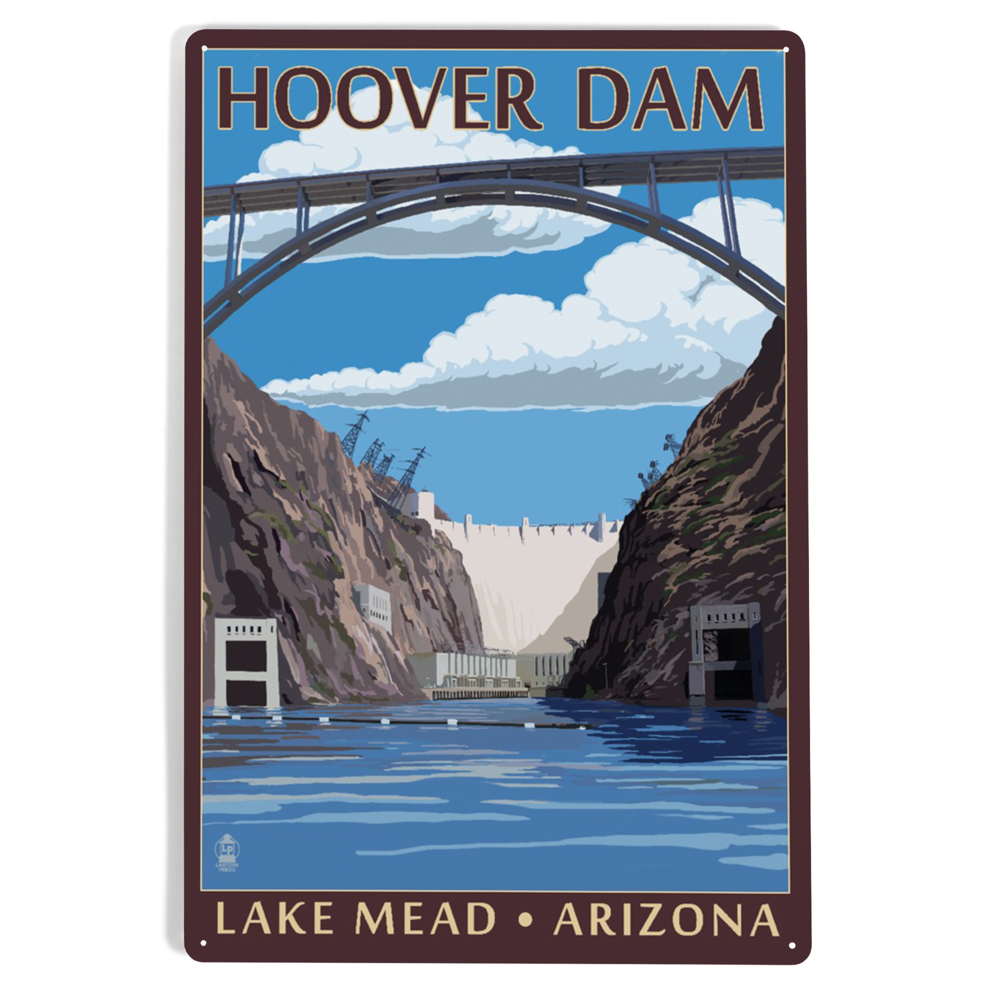 Lake Mead, Arizona, Hoover Dam (12x18 Aluminum Art, Indoor Outdoor ...