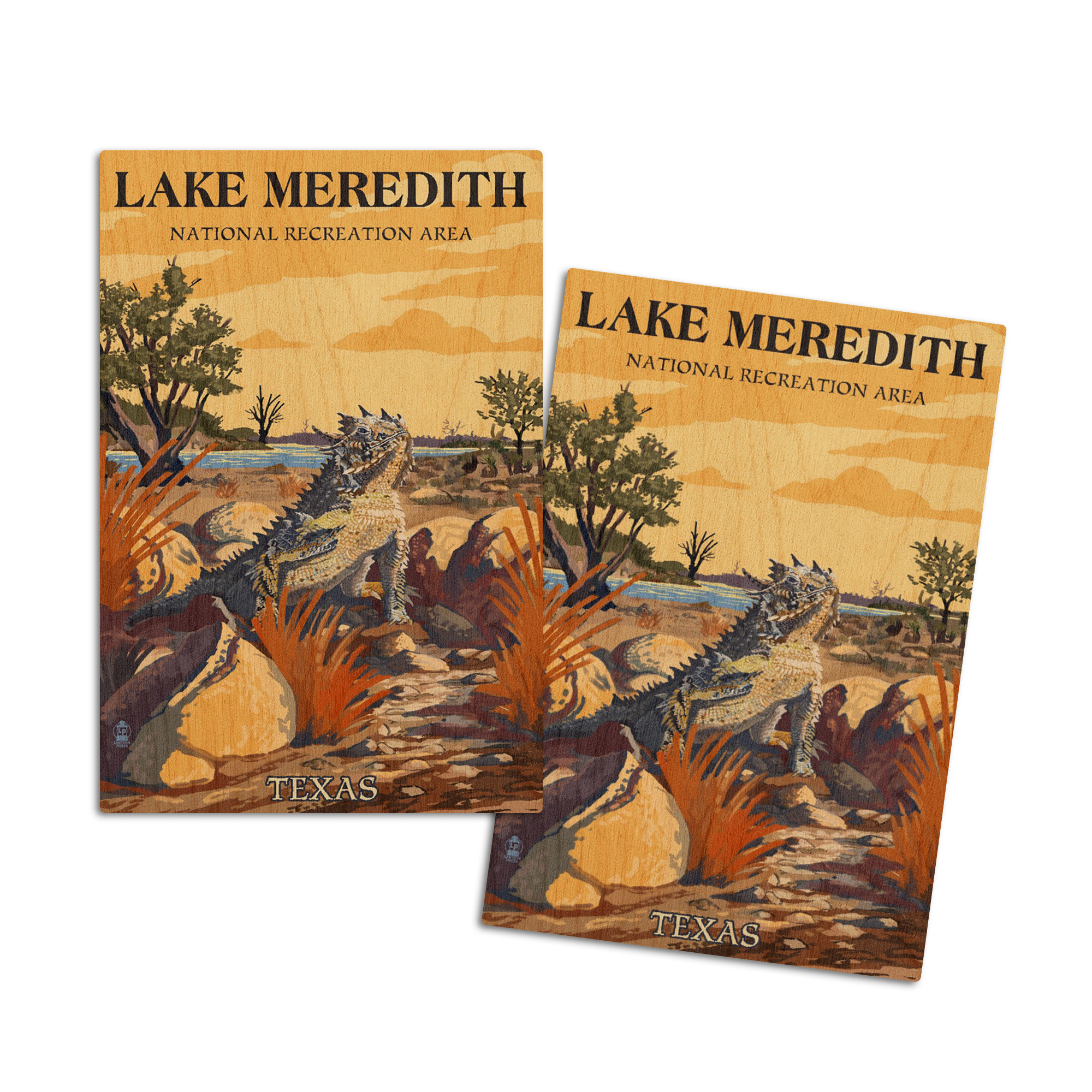 Lake Meredith National Recreation Area, Texas, Horned Lizard (4x6 Birch ...
