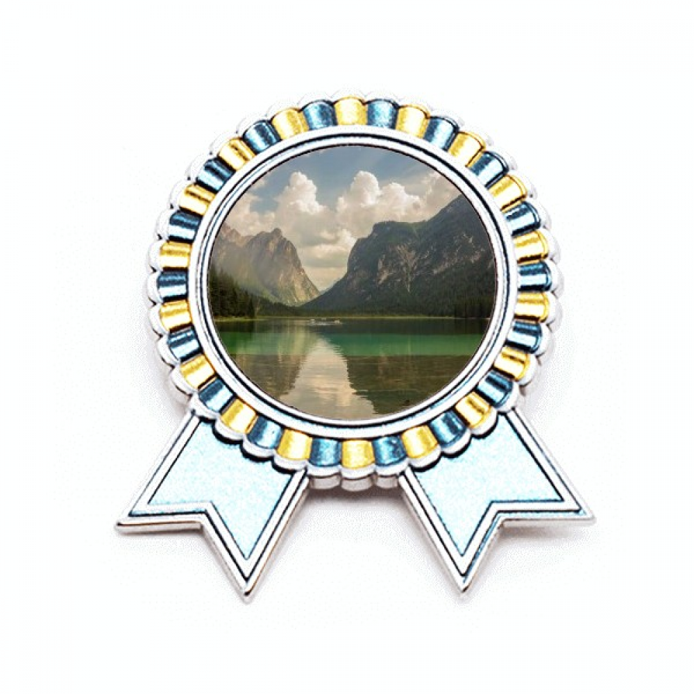 Lake Mountain Science Nature Scenery Badge Brooch Pin Winner Award ...