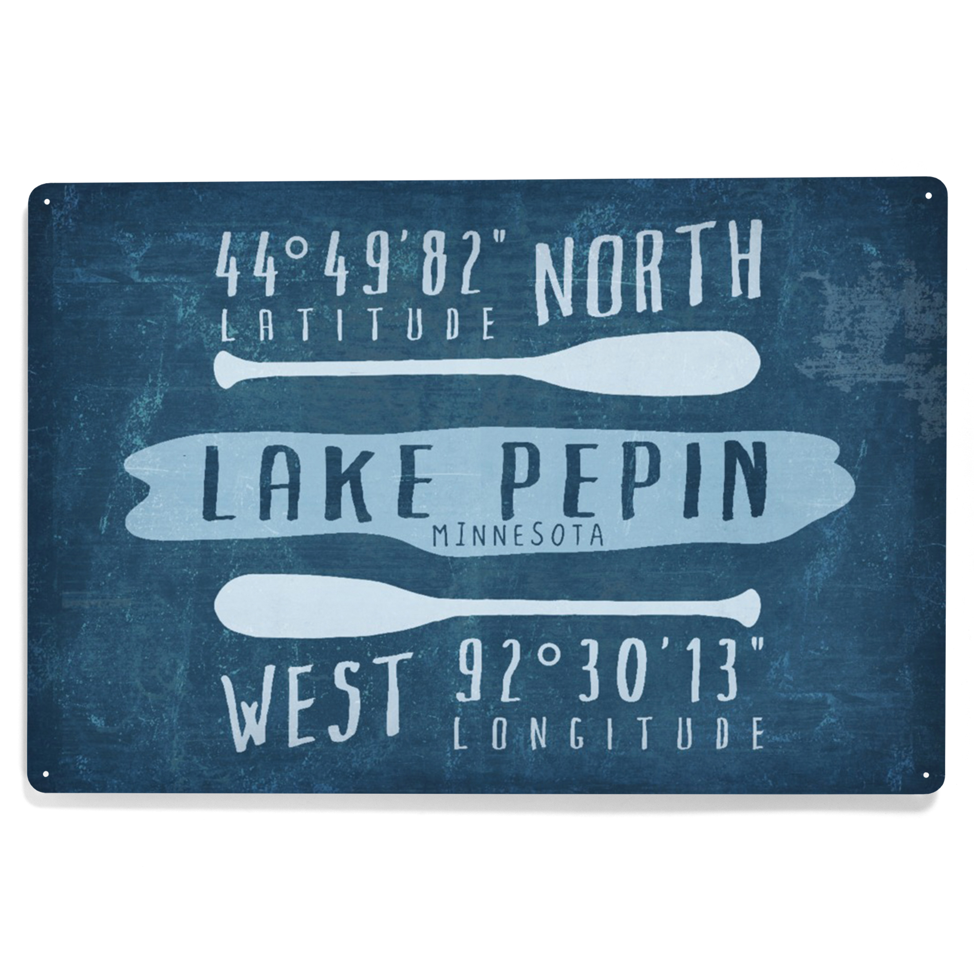 Lake Pepin, Minnesota, Lake Essentials, Latitude and Longitude (12x18 ...