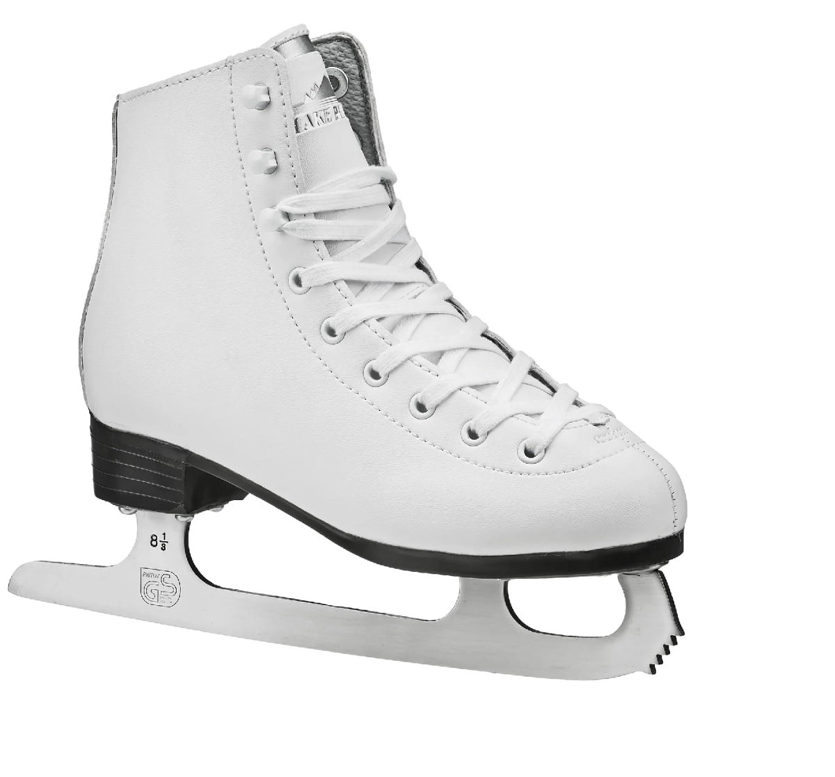 Lake Placid Girls Cascade Figure Ice Skates, White, Youth, 13Y ...