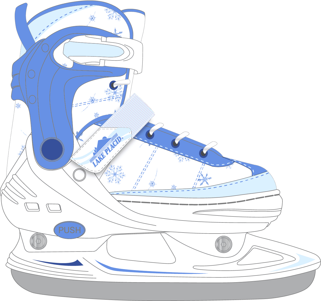 Free Shipping! Lake Placid Youth Glacier Adjustable Ice Skates Size ...