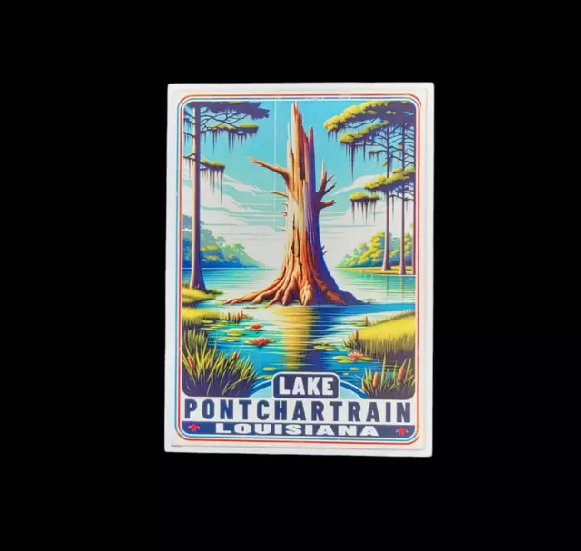 Lake Pontchartrain New Orleans Sticker Louisiana Decal La Cypress Phone ...