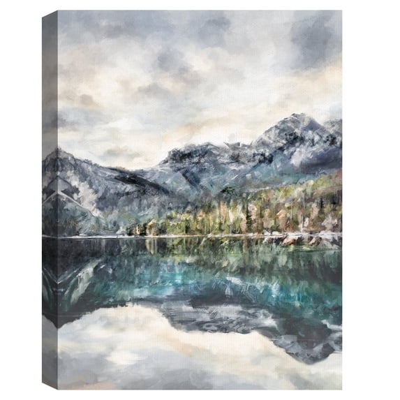 Arts Lake Reflections - Mountain Landscape Wall Art - 24 x 36 - Walmart.com