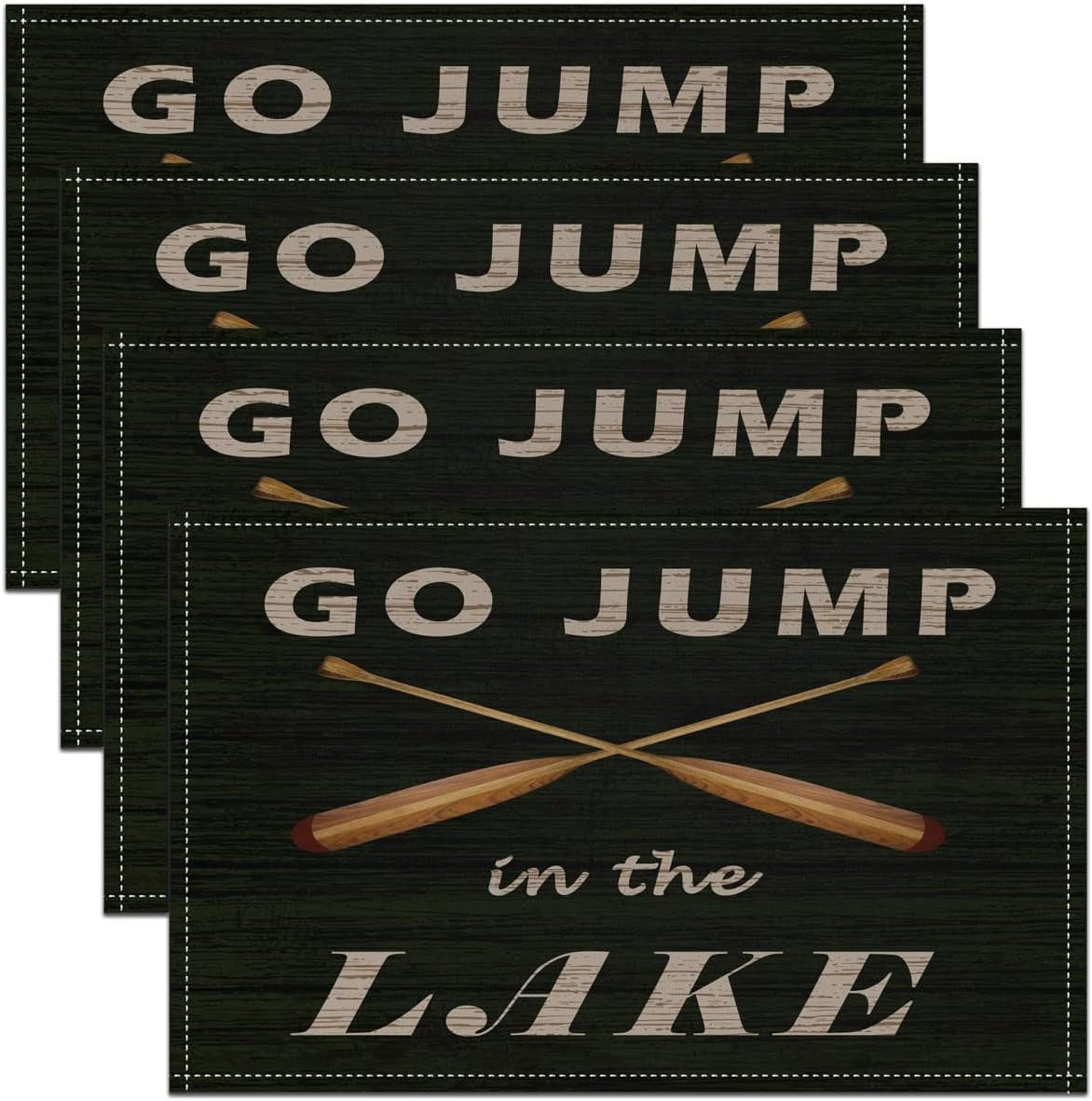 Lake Rules Indoor Outdoor Kitchen Dinner Party Decor Table Mats ...
