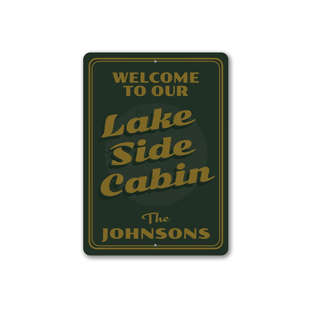 Lake Side Cabin Sign, Custom Welcome Sign, Lake House Decor, Family ...