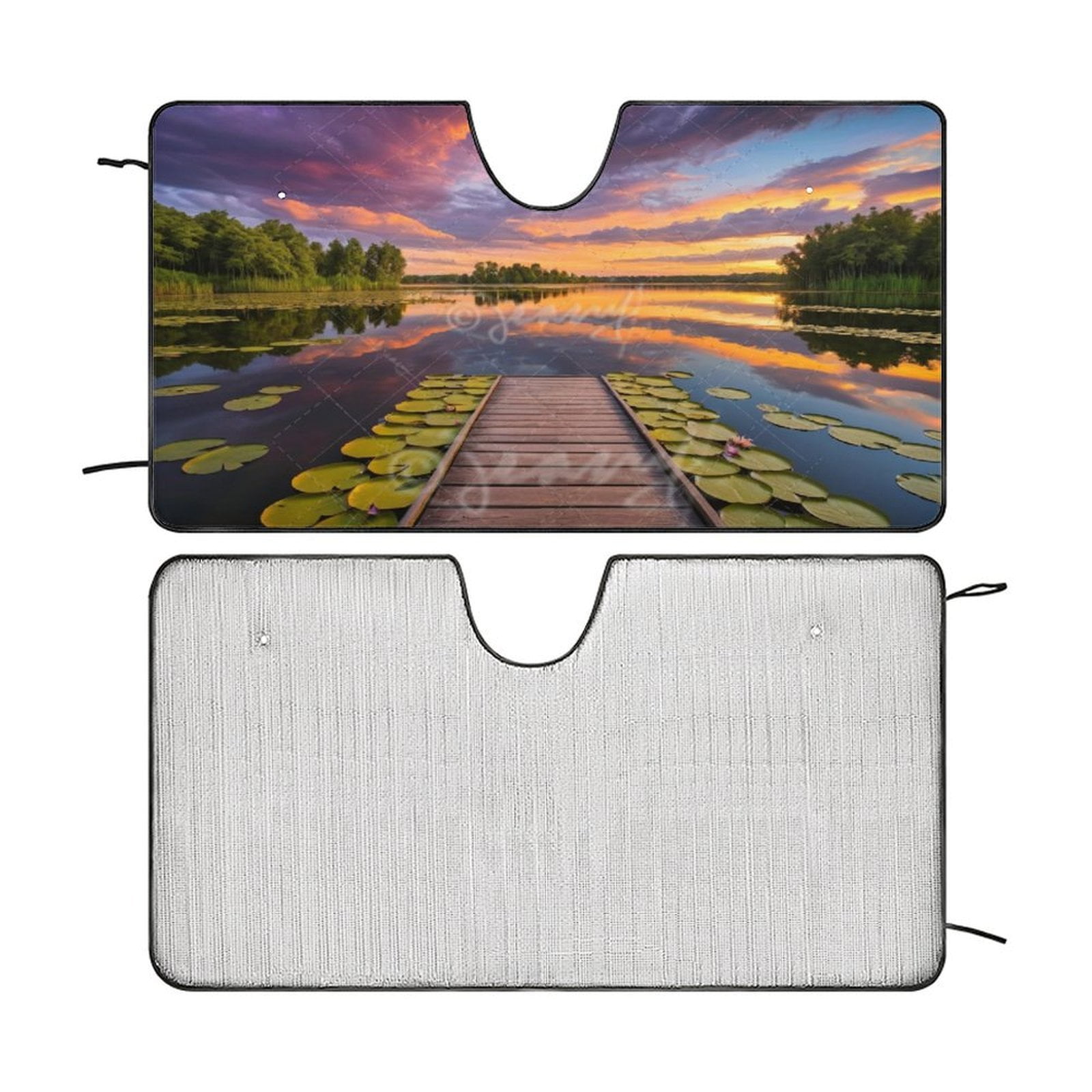 Lake at Sunset Nature Car Windshield Sun Shade丨Front Window Sunshades ...