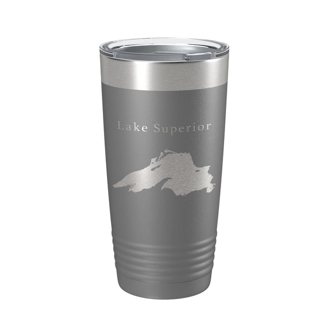 Lake Superior Map Tumbler Travel Mug Insulated Laser Engraved Coffee ...