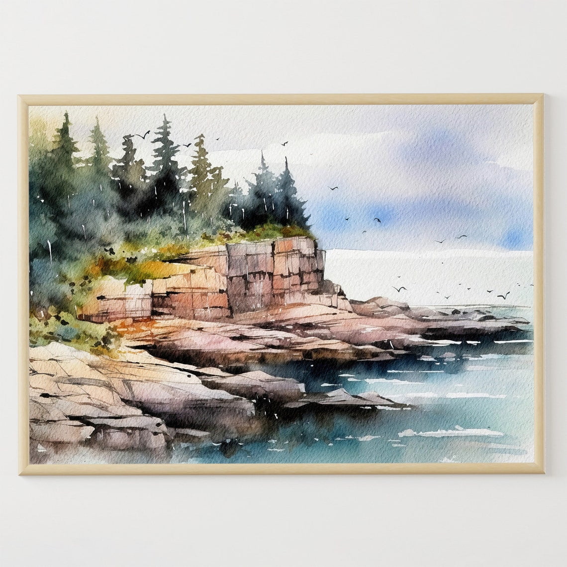 Lake Superior : Michigan North Shore Art Poster, Unframed Poster Size ...