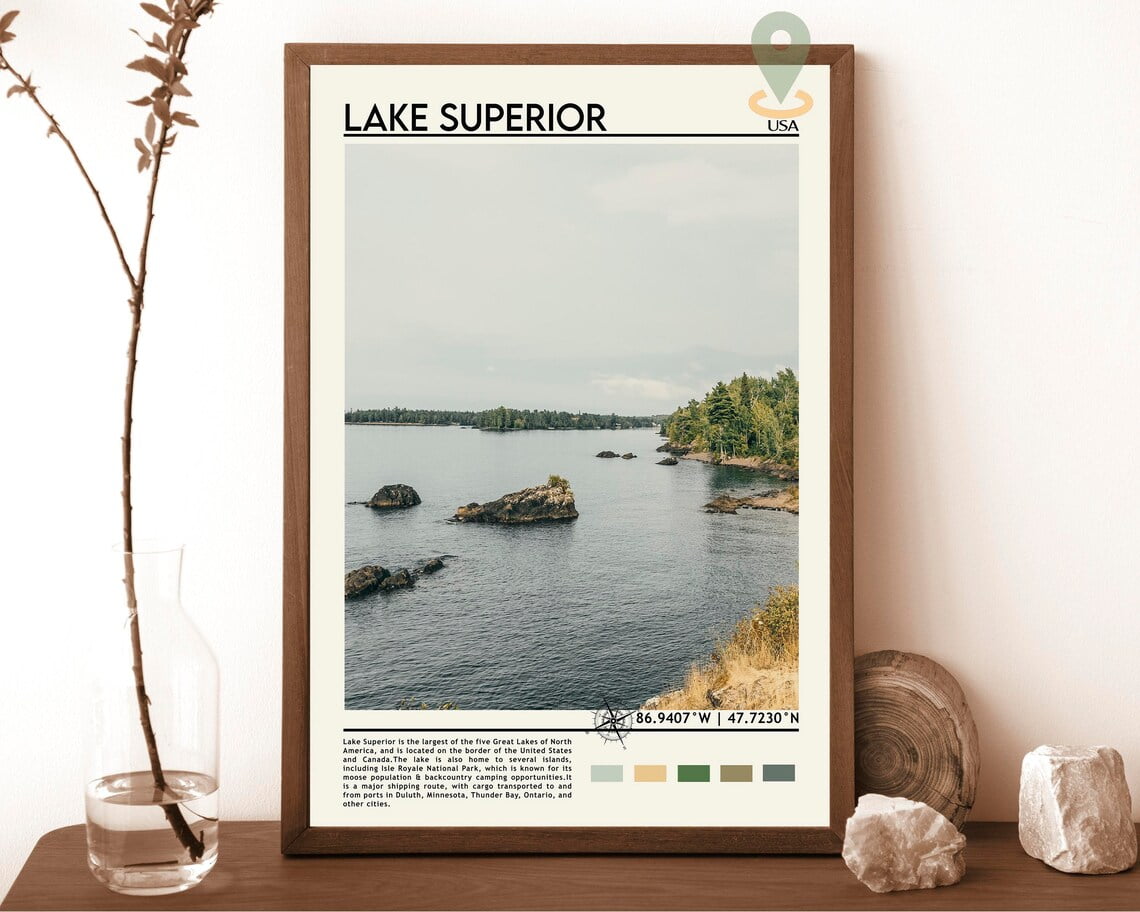Lake Superior Print, Lake Superior Art, Lake Superior Poster, Lake ...