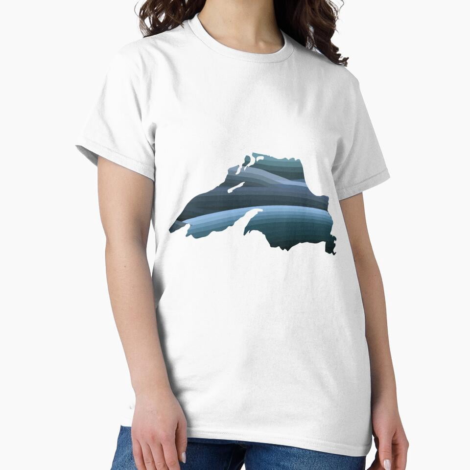 Lake Superior Waves Shirt, Casual Graphic Tee, Everyday Short Sleeve ...