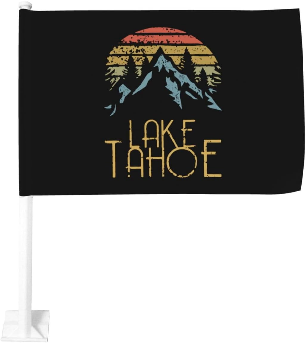 Lake Tahoe Car Flag 12x18 Inch Window Clip Flag - Double Sided Fade ...