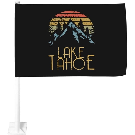 Lake Tahoe Car Flag 12x18 Inch Window Clip Flag - Double Sided Fade ...