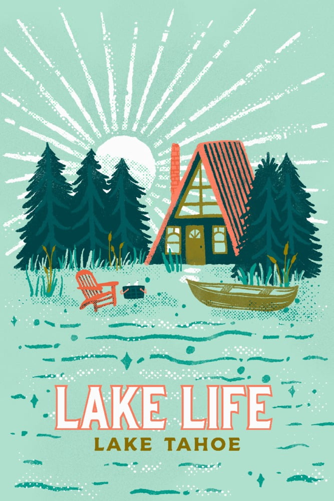 Lake Tahoe, Lake Life Series (16x24 Giclee Gallery Art Print, Vivid ...