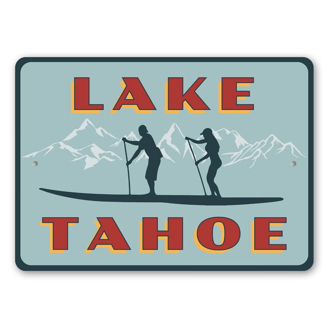 Lake Tahoe Paddling Sign Lake House Decor, Cabin Sign, Lake Tahoe ...