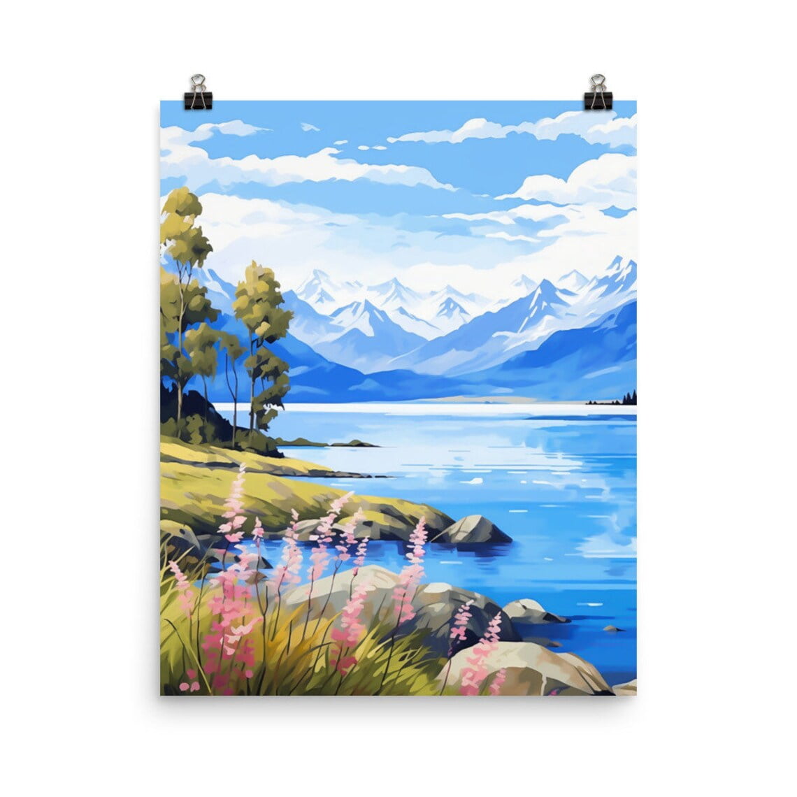 Lake Wanaka New Zealand Print, Mountain Landscape Wall Art, Scenic ...