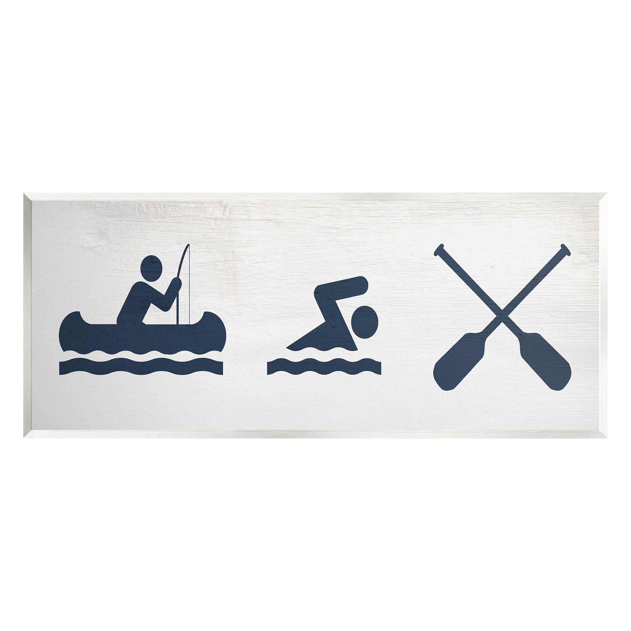 Lake Water Activities Sign Typography Graphic Art Unframed Art Print ...
