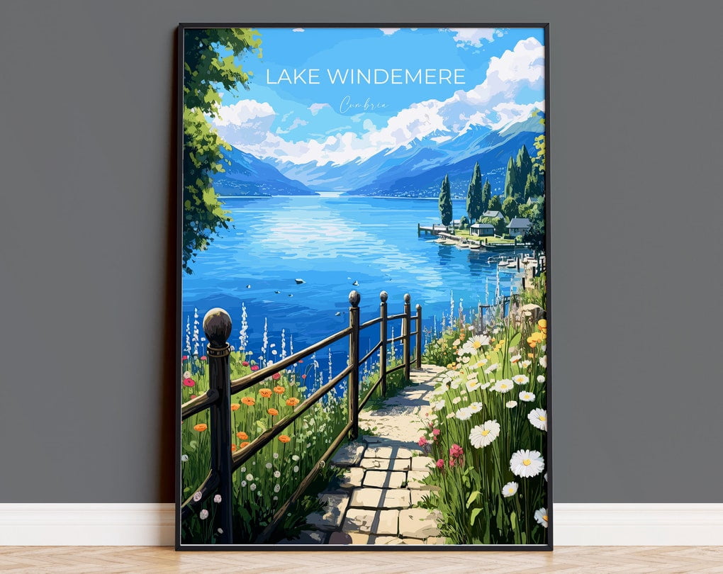 Lake Windermere Travel Print, Lake Windermere Travel Poster, England ...