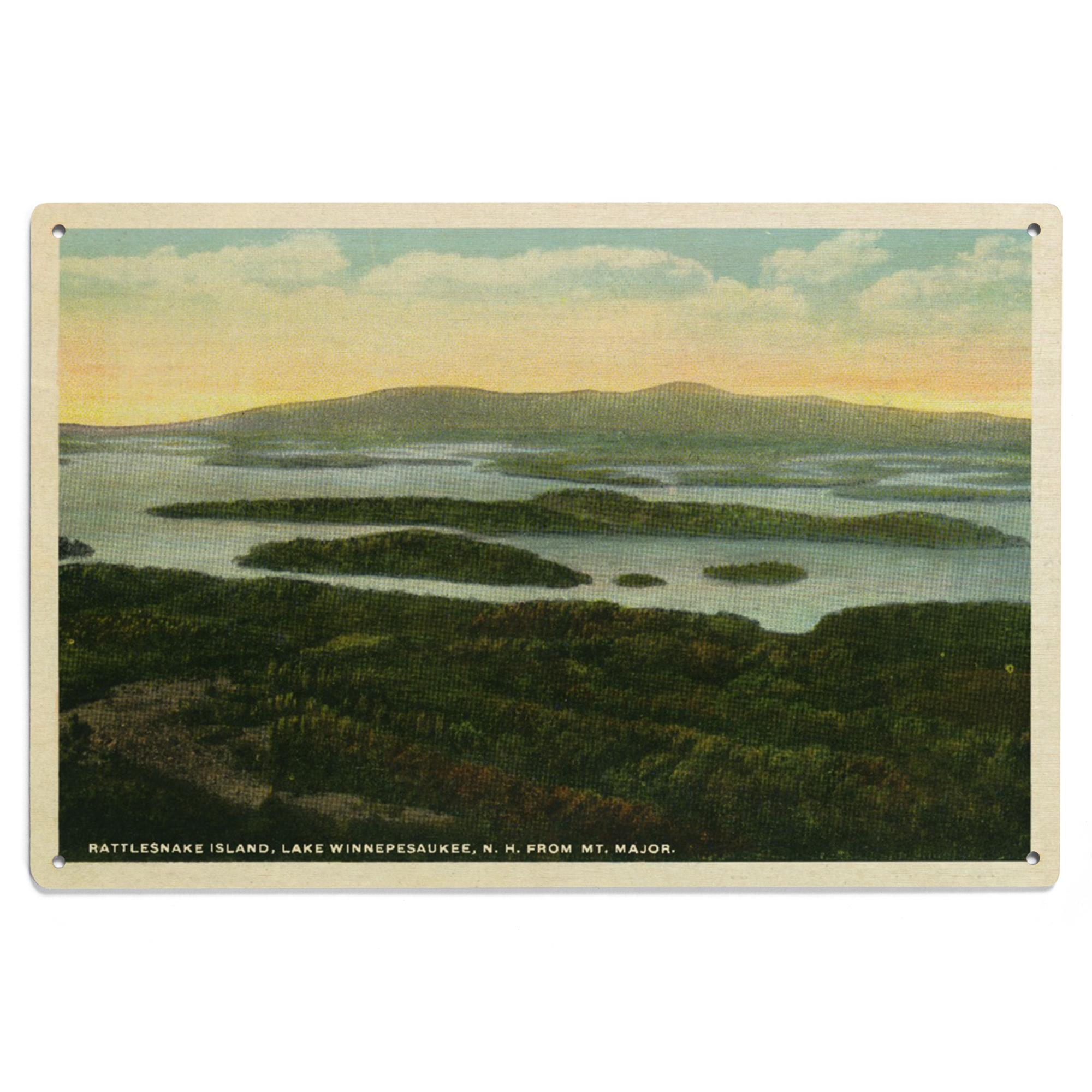 Lake Winnipesaukee, New Hampshire, Mt. Major View of Rattlesnake Island ...