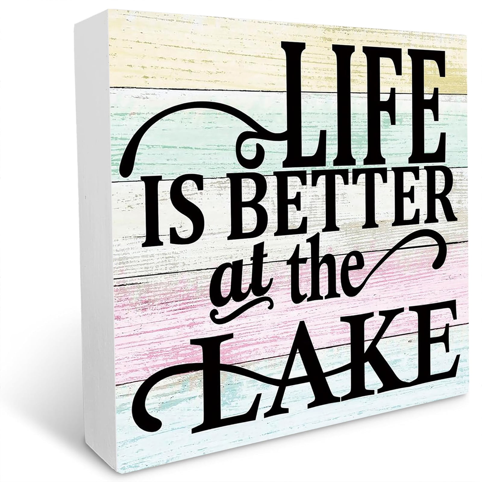 Lake Wood Sign, Life is Better at the Lake, Wood Box Sign Desk Decor ...