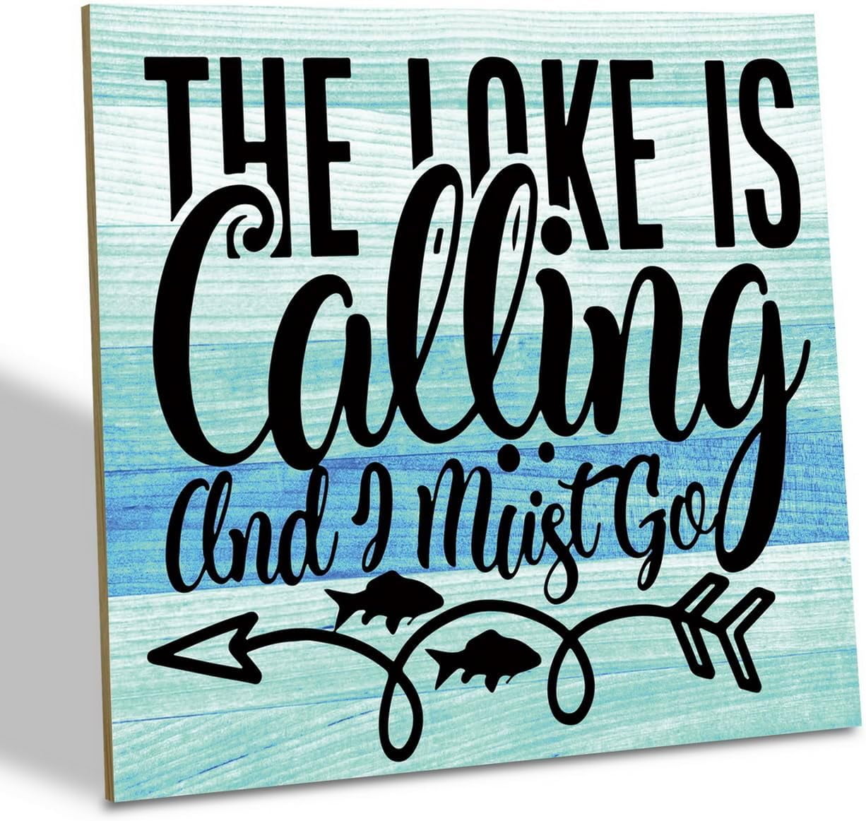 Lake Wood Sign The Lake is Calling and I Must Go Wood Plaque Table Art ...