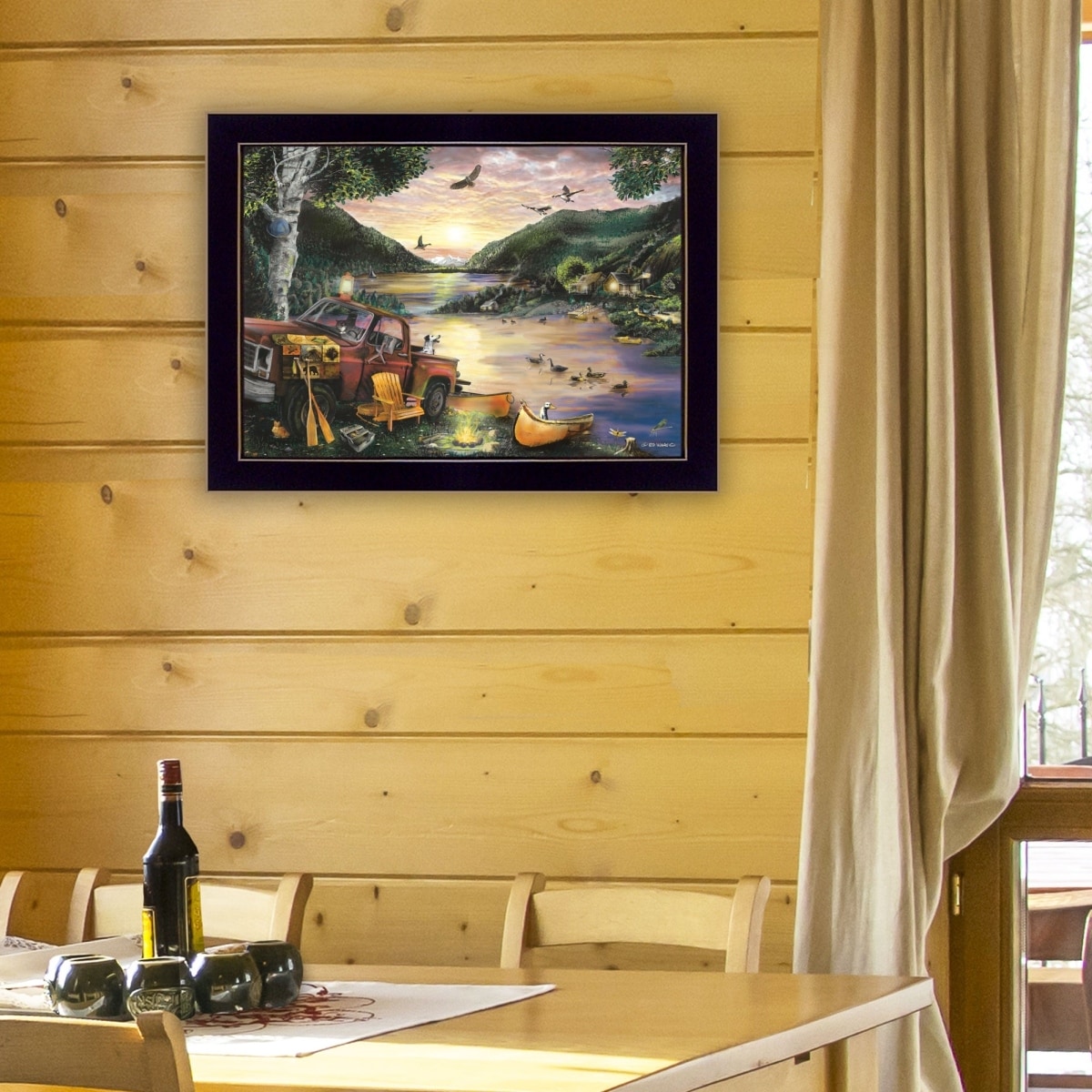 Lakefront Camping I By Ed Wargo Printed Wall Art Wood Multi-Color ...