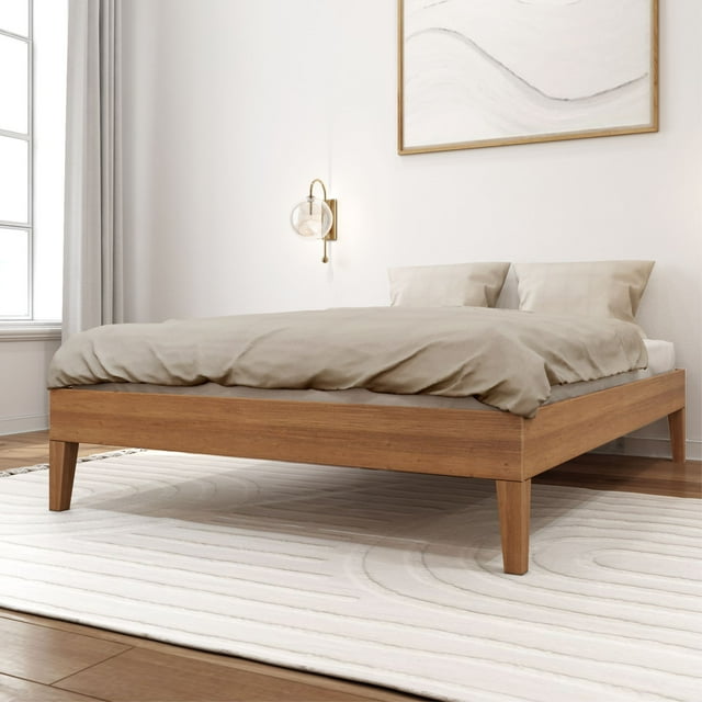 Lakehouse Driftwood Finish Full Size Bed Frame, Solid Pine Wood ...