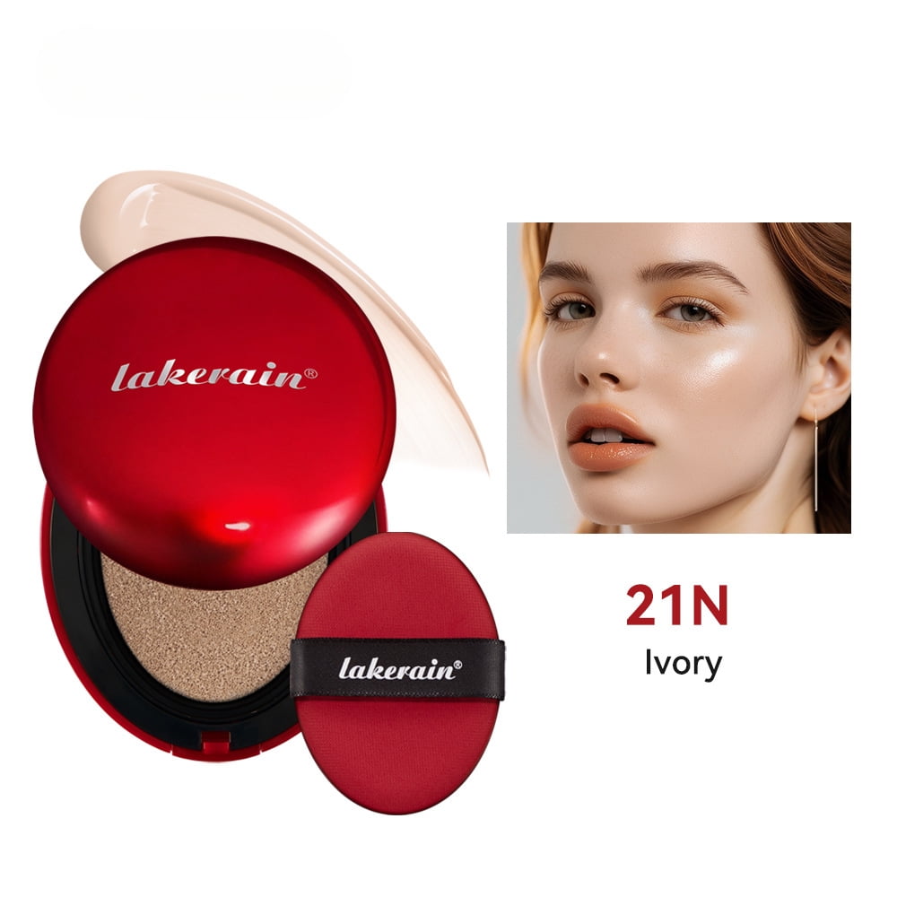 Lakerain Red Compact Cushion Foundation - Lightweight, Natural Coverage ...