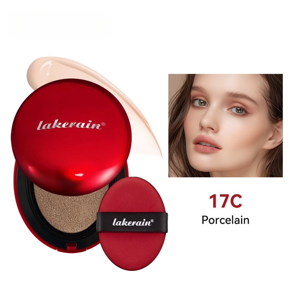 Lakerain Red Compact Cushion Foundation - Lightweight, Natural Coverage ...