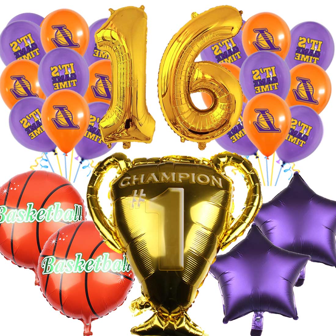 Lakers Kobe Balloons Party Supplies 16th Big Number Decorations Decor ...