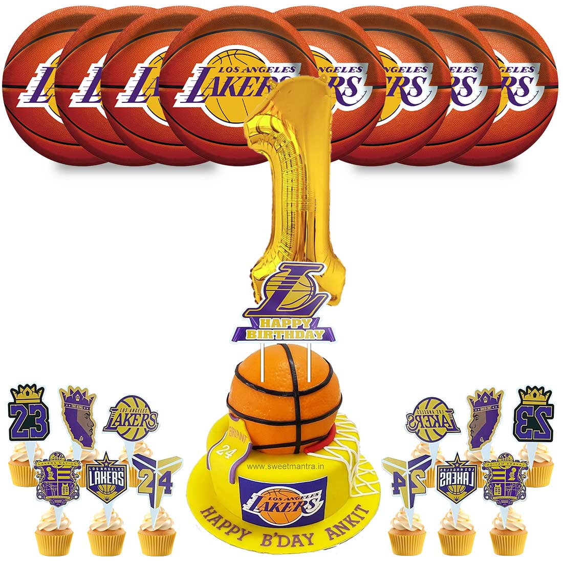 Lakers Kobe Birthday 1st Cups Party Supplies Plates Fans Decorations ...
