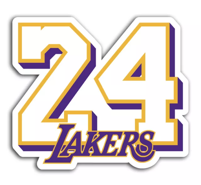 Lakers Kobe Bryant Sticker 24 Basketball Decals Jersey Truck Laptop ...
