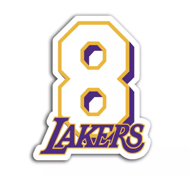 Lakers Kobe Bryant Sticker 8 Basketball Decals Phone Decal Water Bottle ...