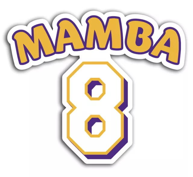 Lakers Kobe Mamba 8 Sticker Basketball Decals Truck Bumper Laptop Phone ...