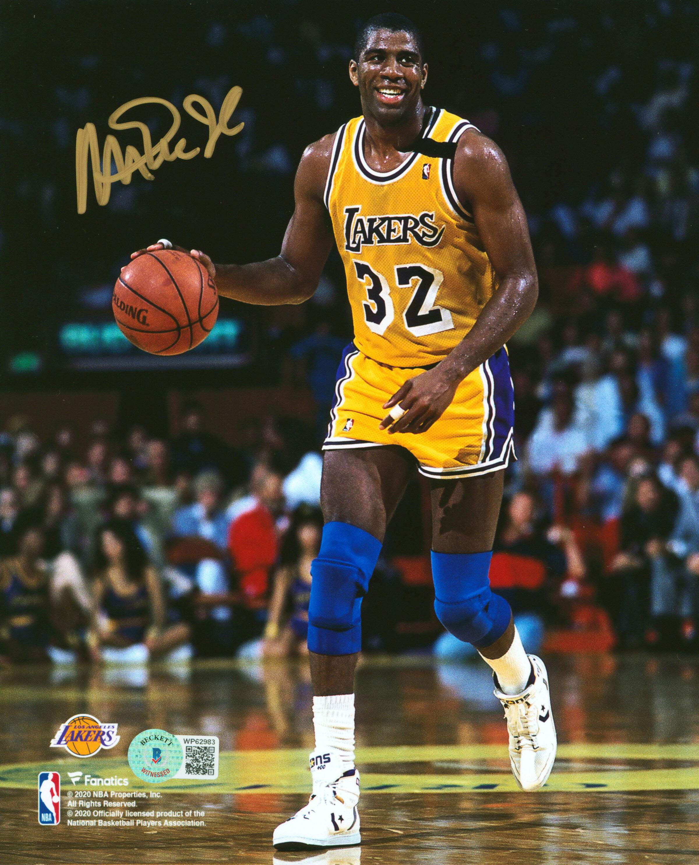 Lakers Magic Johnson Authentic Signed 8x10 Vertical Dribbling Photo BAS ...