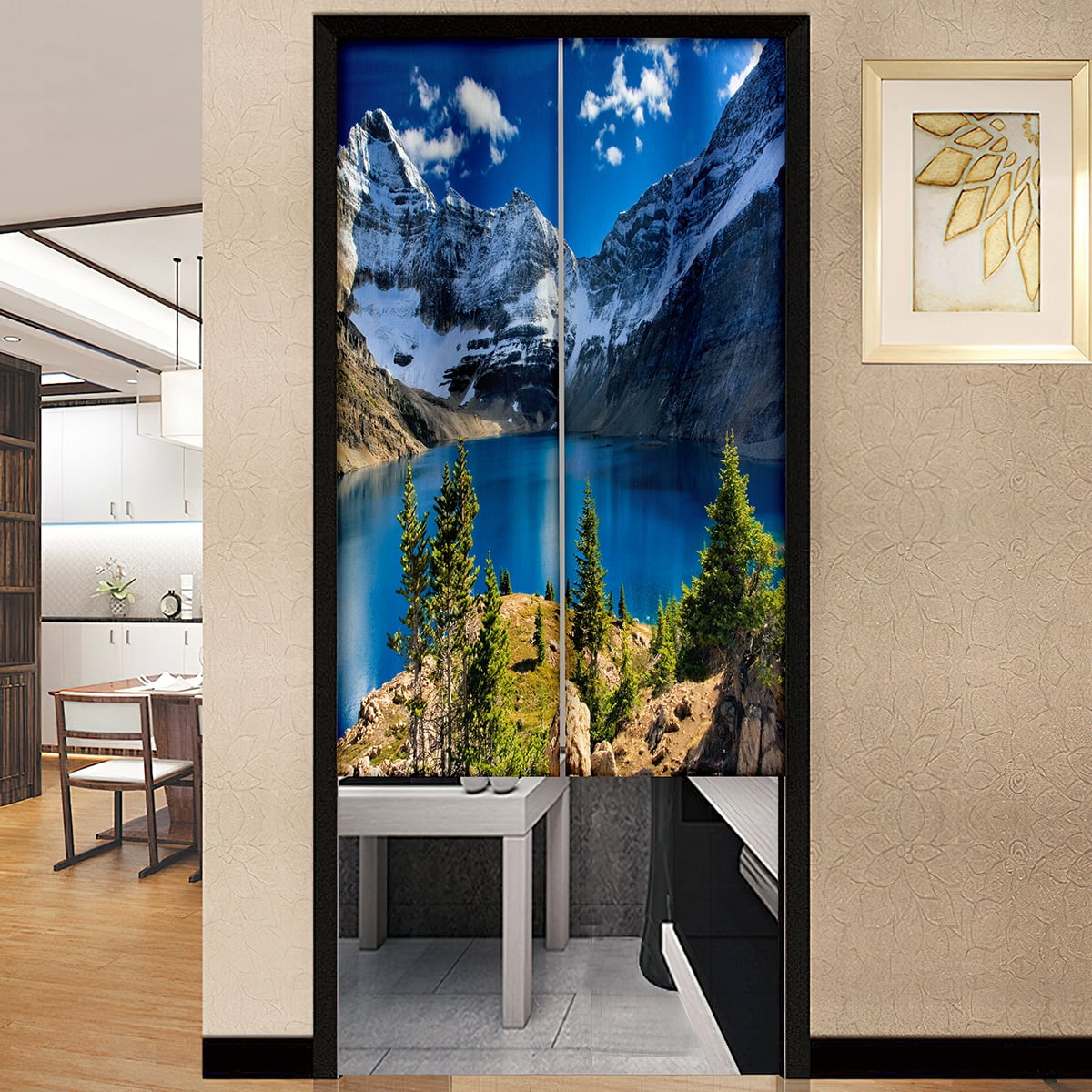 Lakes Mountains Plants Flowers Door Curtain Forest Jungle Short Noren ...