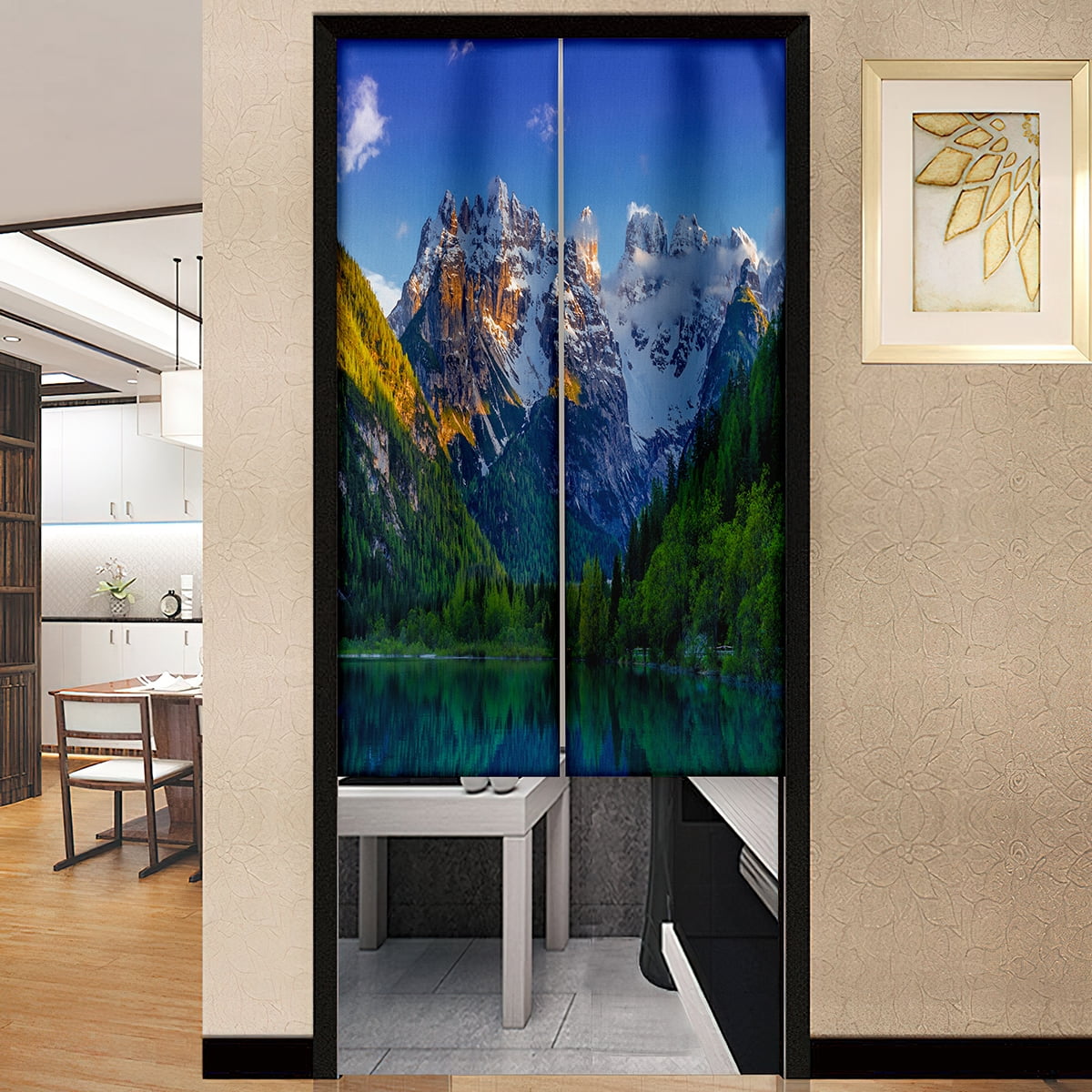 Lakes Mountains Plants Flowers Door Curtain Forest Jungle Short Noren ...