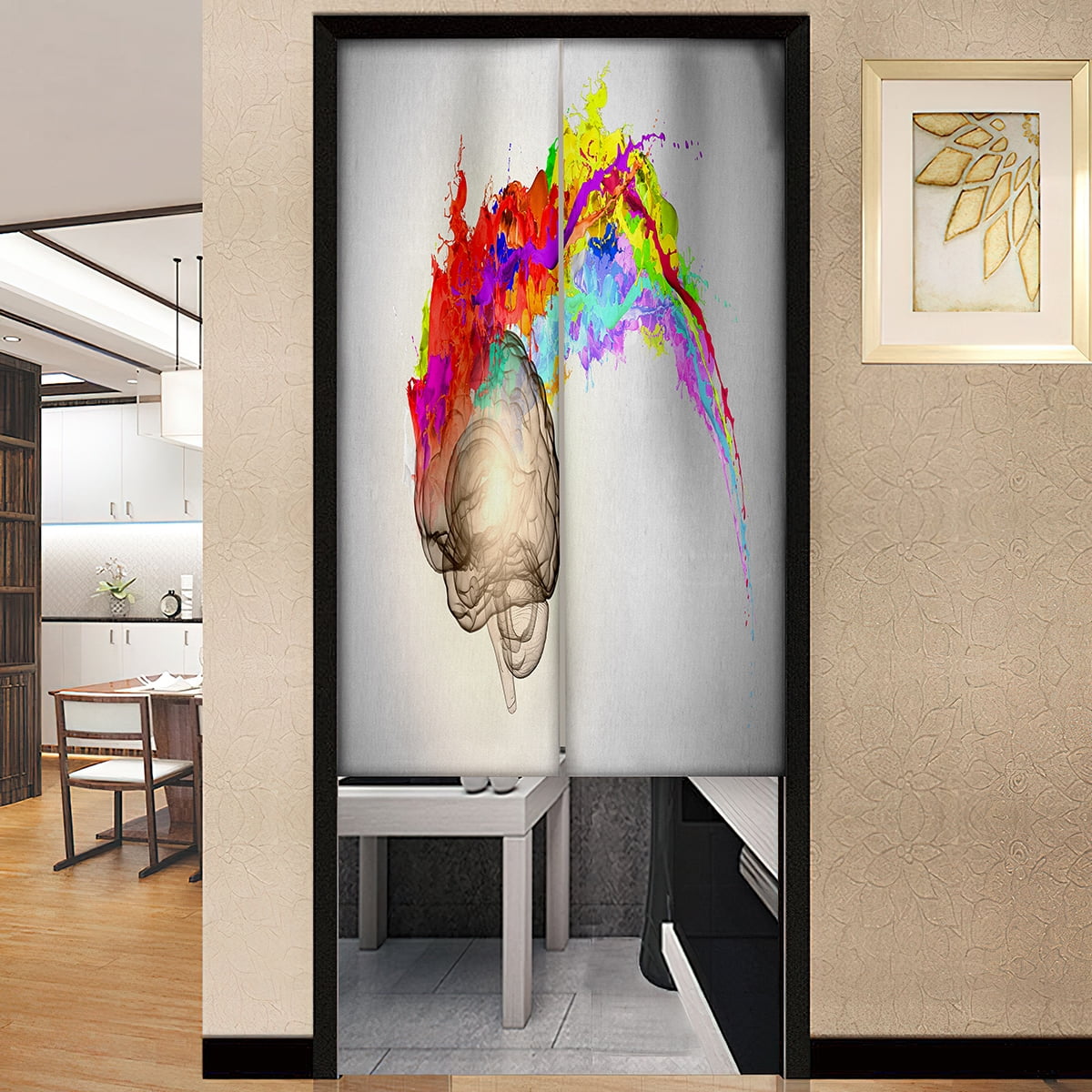 Lakes Ponds Nature Art Animals Birds Japanese Door Curtain Kitchen ...