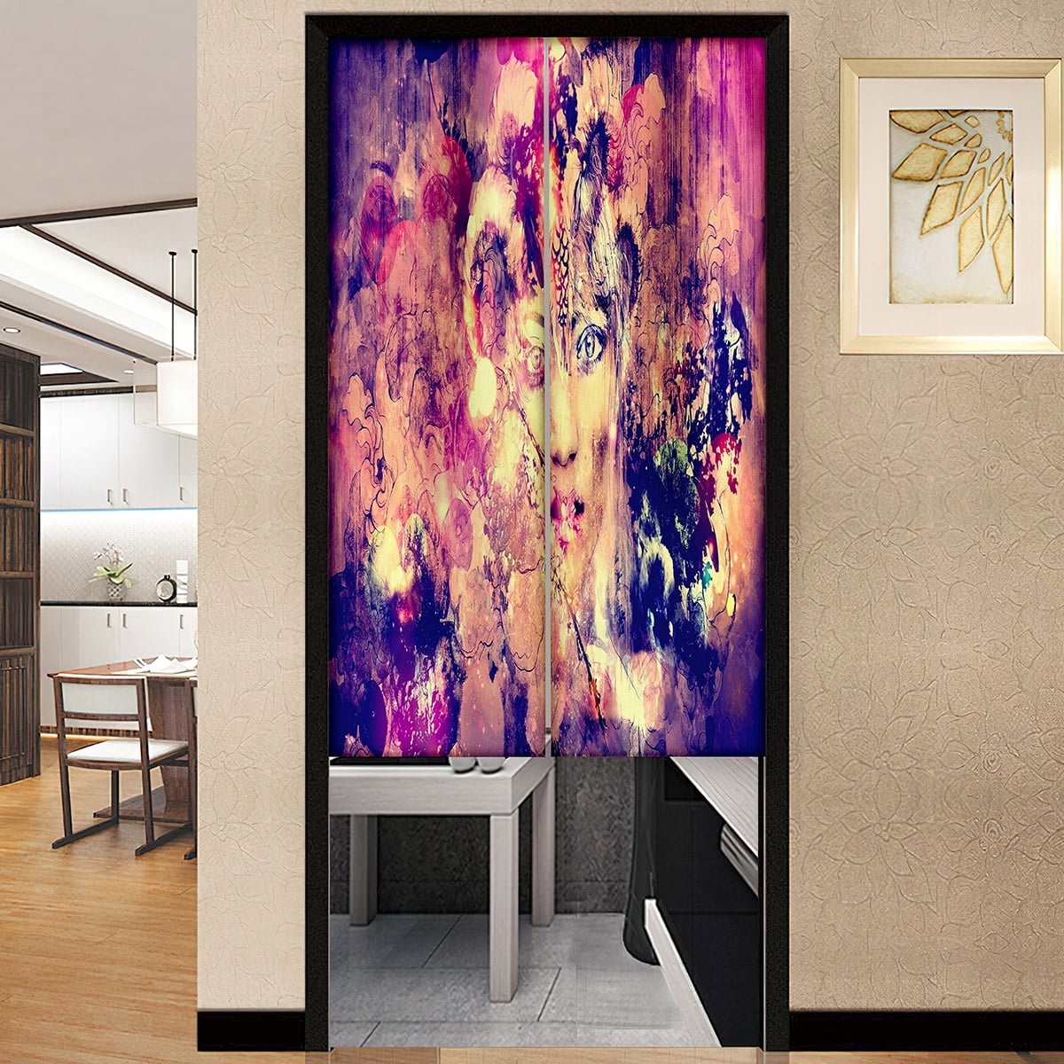 Lakes Ponds Nature Art Animals Birds Japanese Door Curtain Kitchen ...