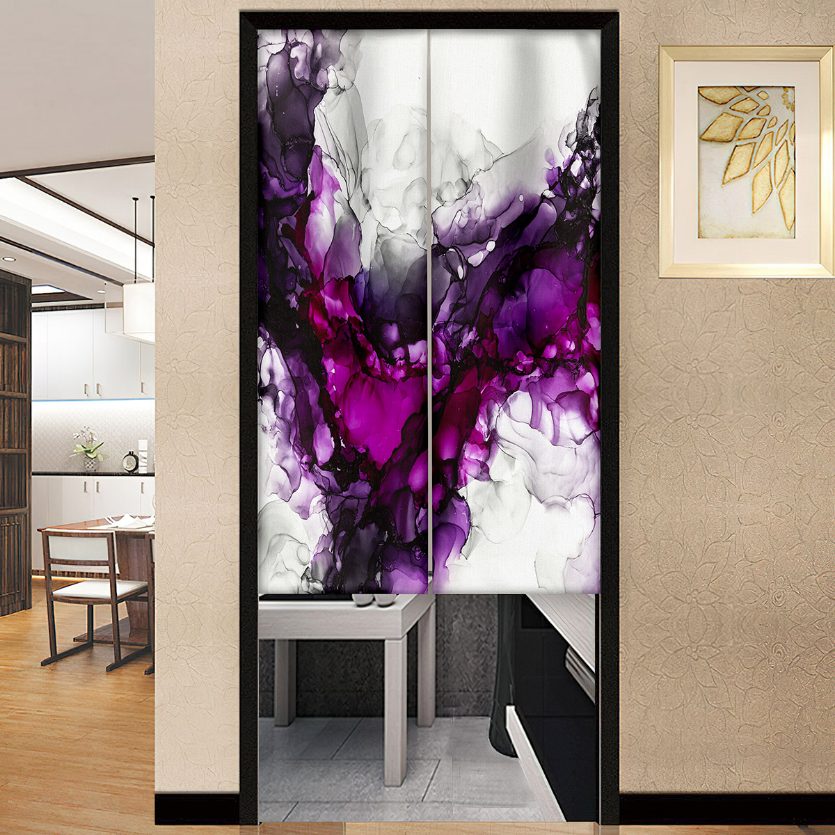 Lakes Ponds Nature Art Animals Birds Japanese Door Curtain Kitchen ...
