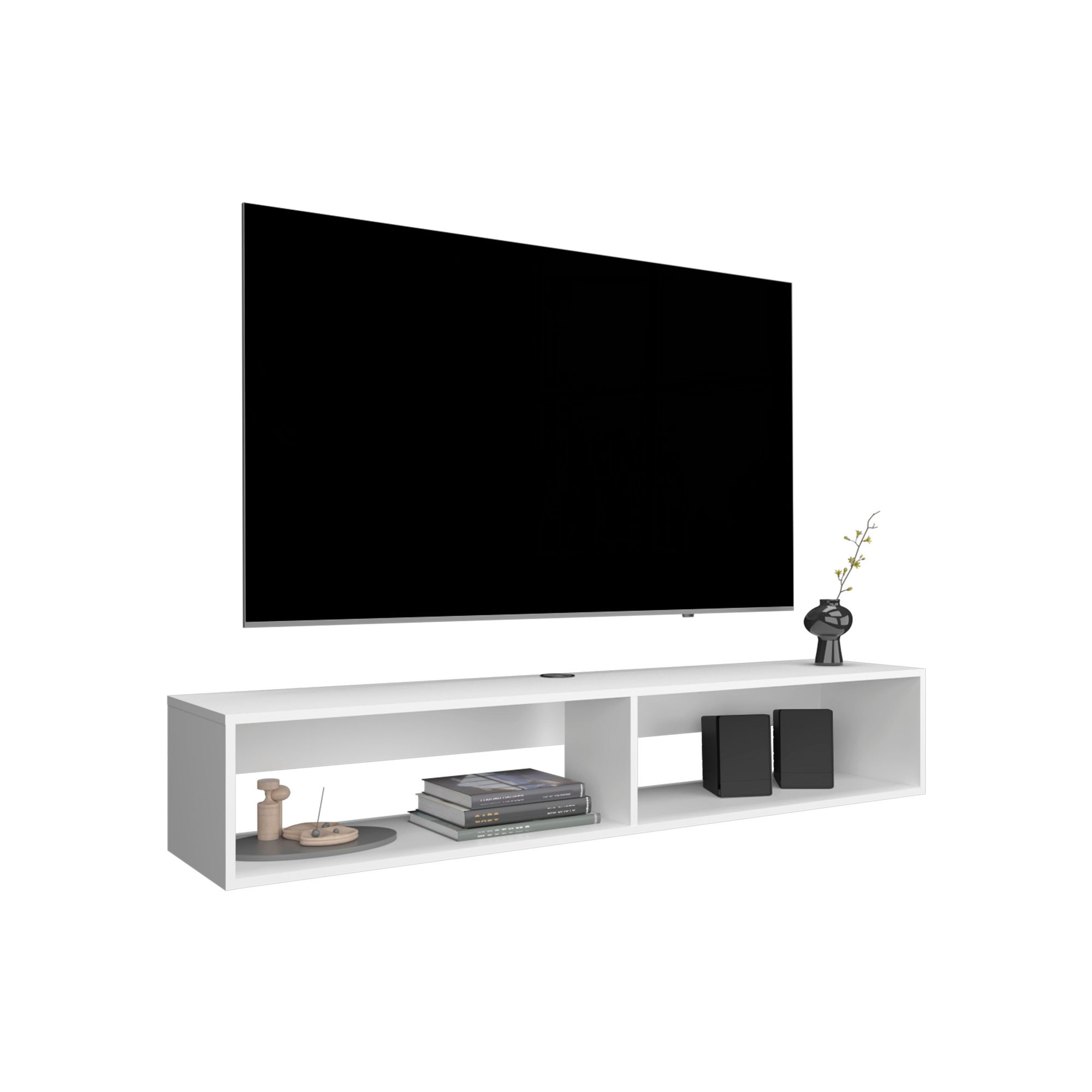 Lakes TV Stand with 2 Shelves - Walmart.com