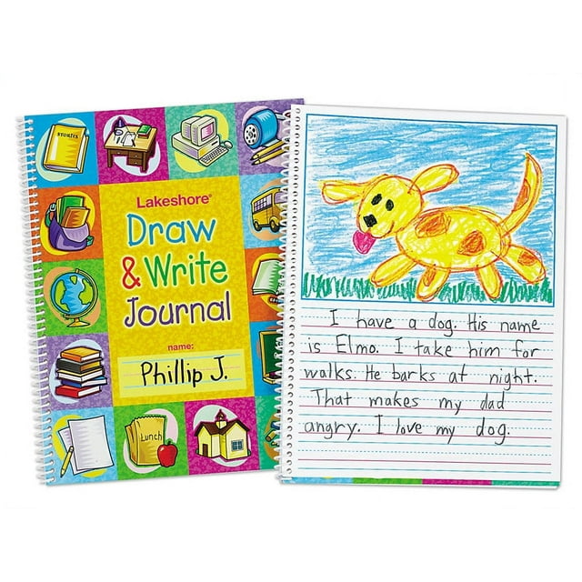 Lakeshore Learning Draw & Write Journal, Blank Book with Picture Space ...
