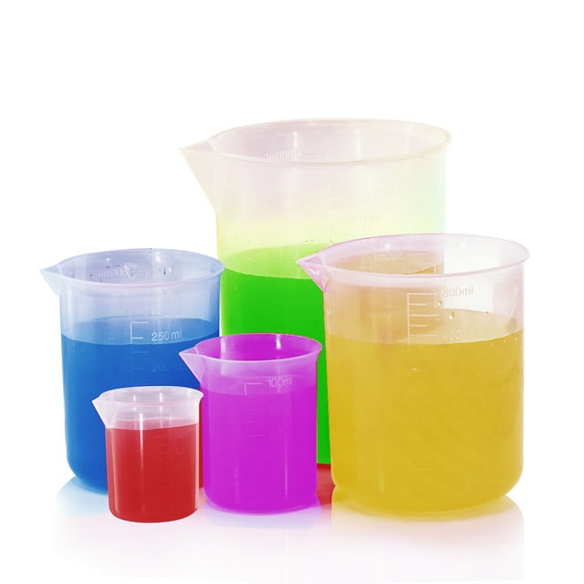 Lakeshore Trade Scientific Graduated Measuring Liquid Plastic Beaker ...
